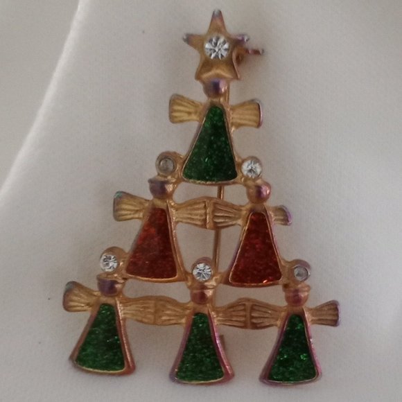 Jewelry | Angel Christmas Tree Pin | Poshmark